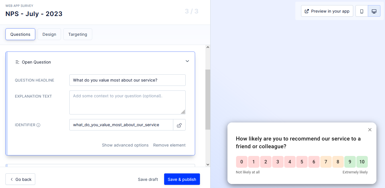 How to Create Net Promoter Score Survey - NPS Tutorial
