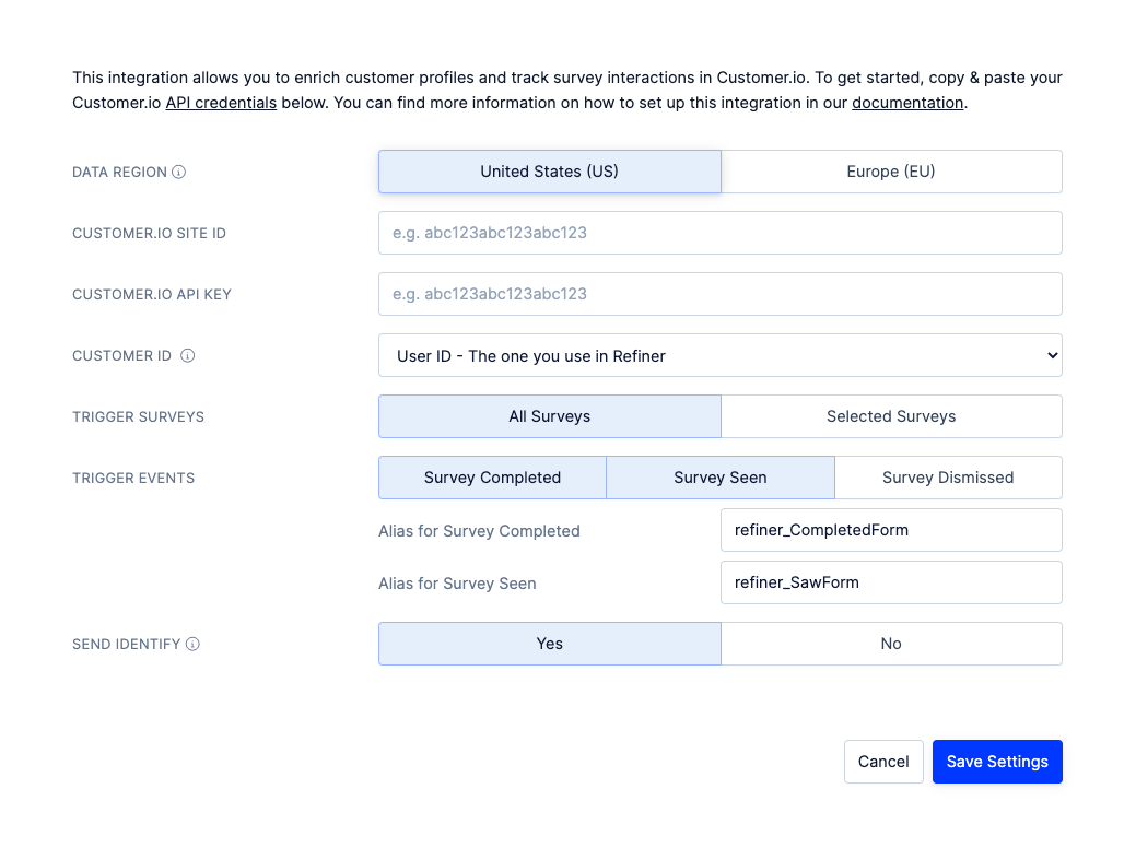 Customer.io Integration