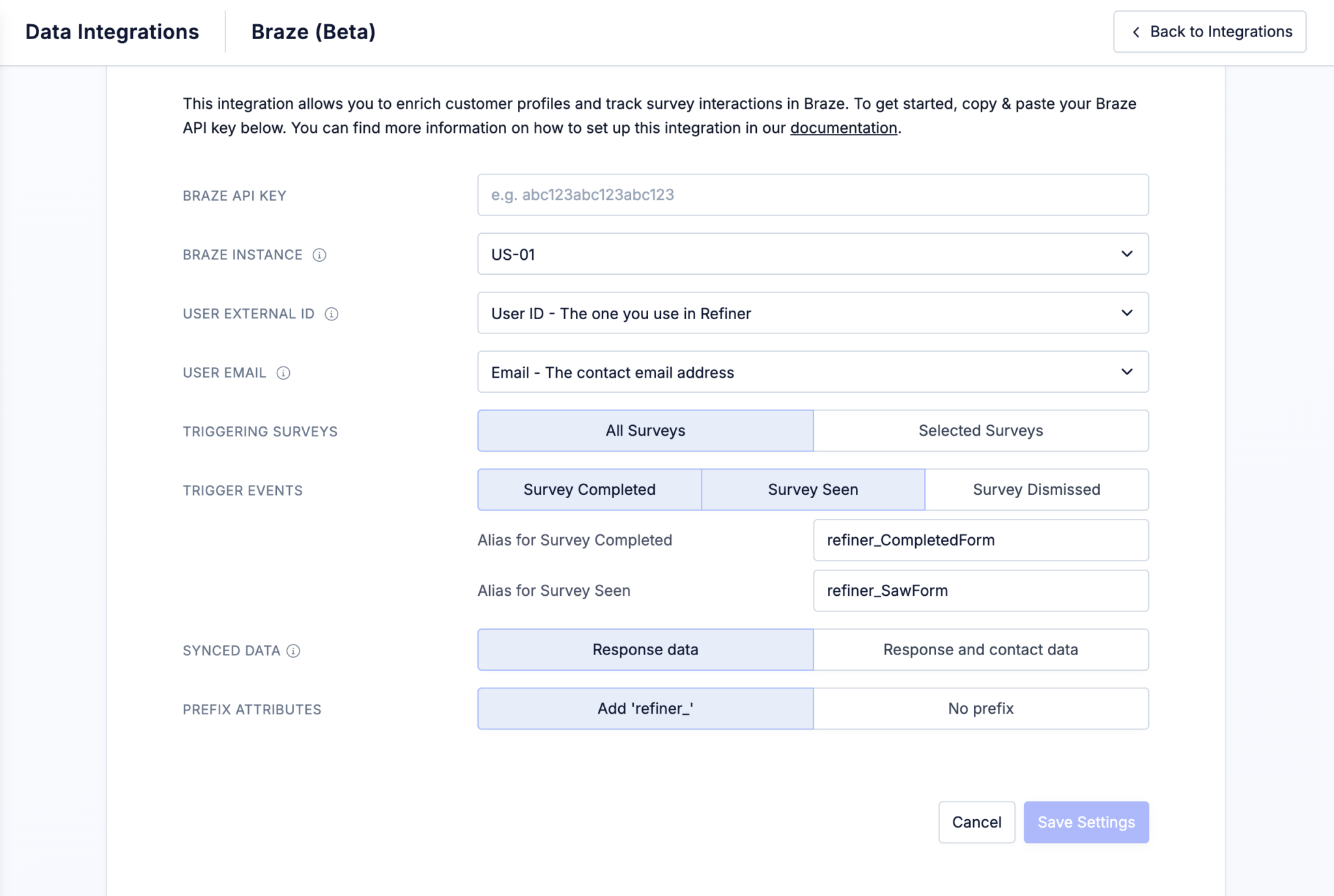 Braze Integration